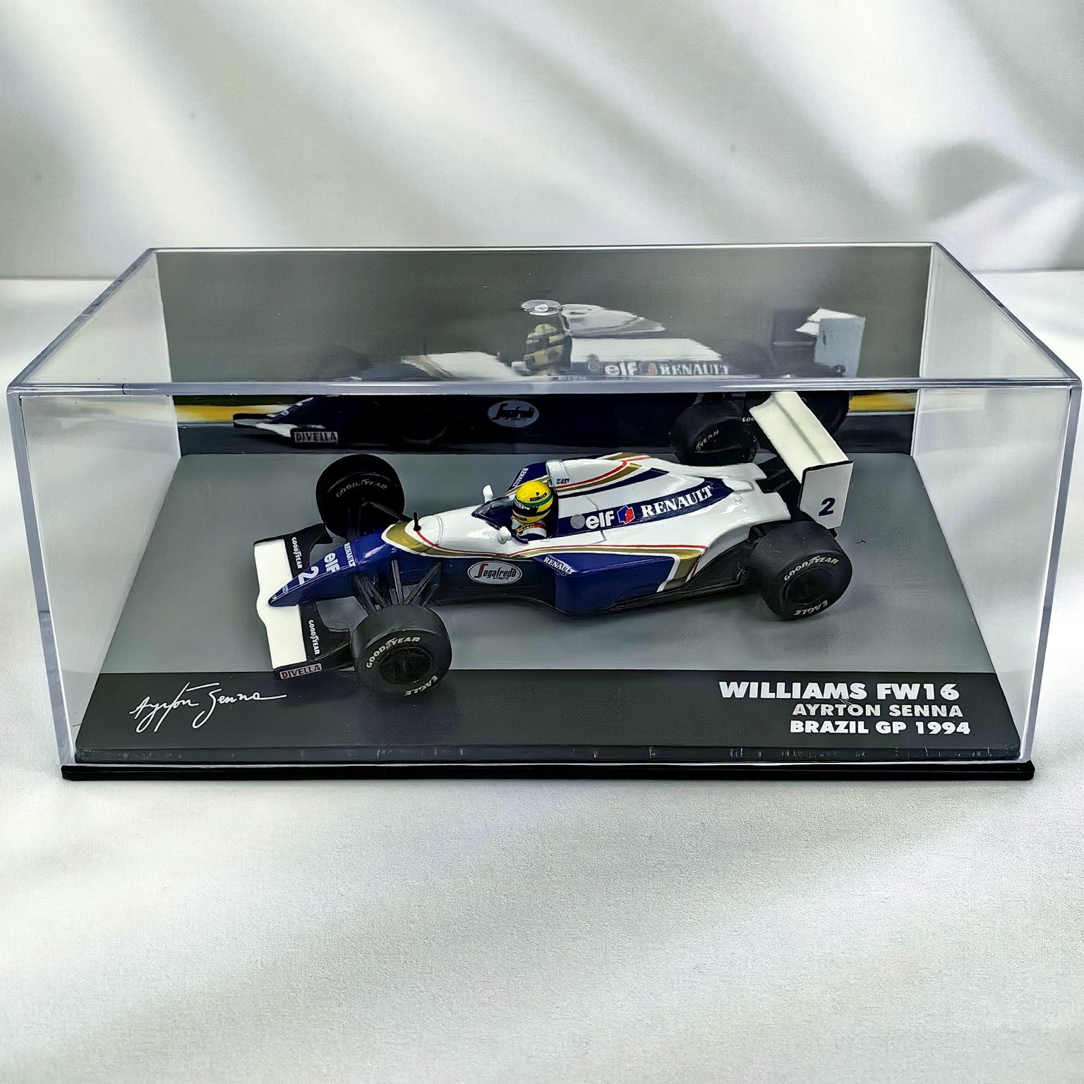 Williams FW16 1994 #2 Ayrton Senna Caja Acrilica IXO Special 1:43 ...