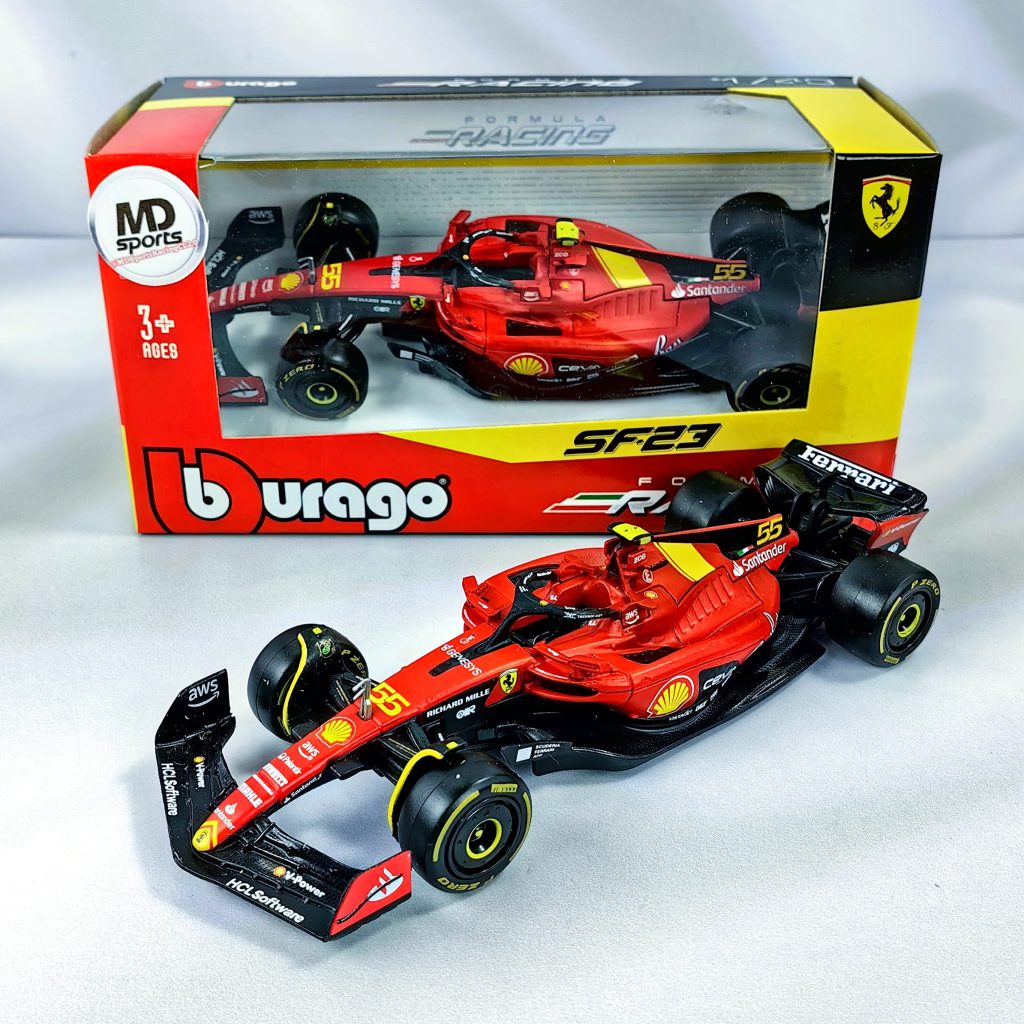 Ferrari SF-23 Monza 2023 #55 Carlos Sainz Caja Normal Burago 1:43 ...