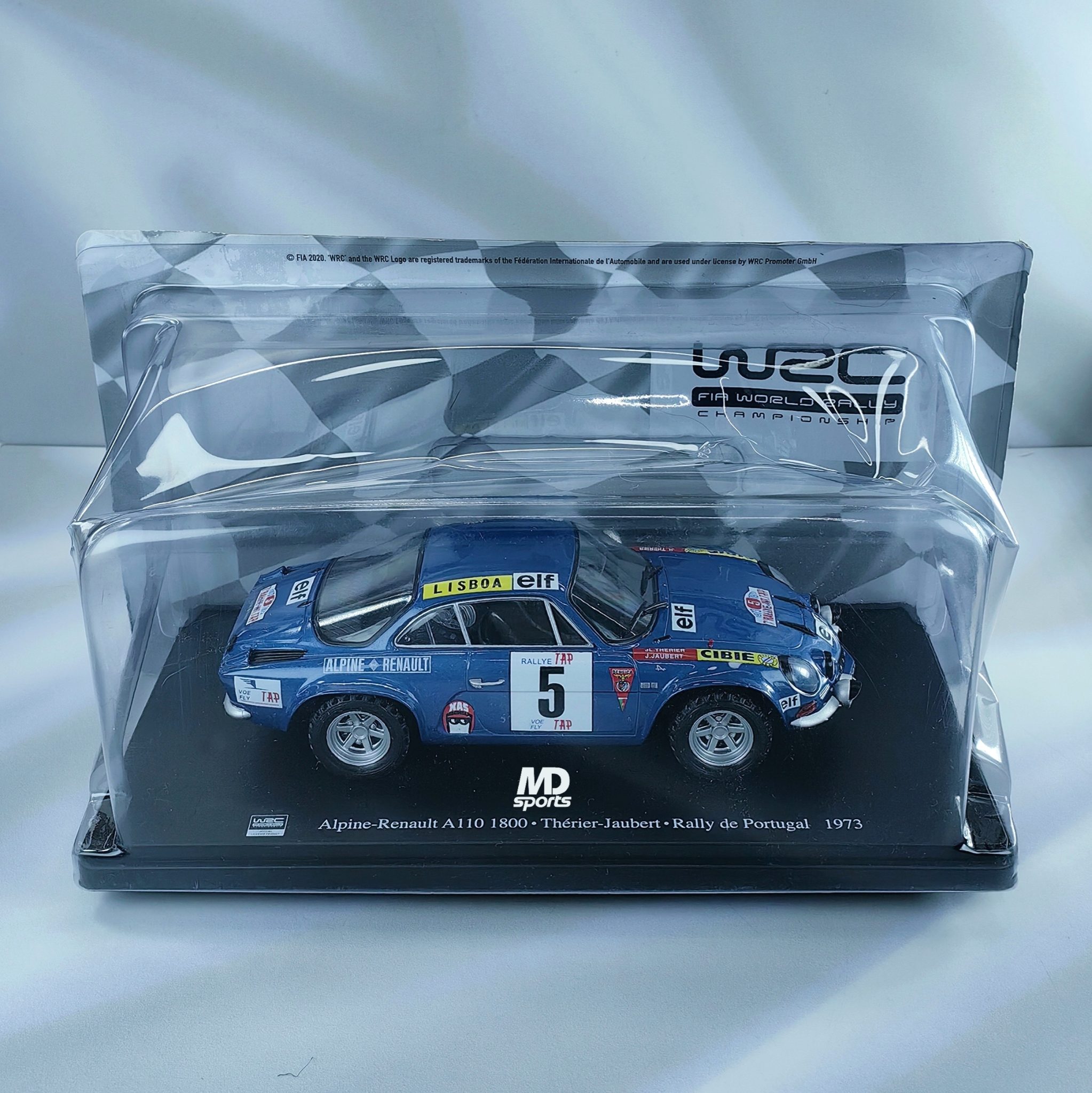 Alpine Renault A110 WRC Portugal 1973 #5 JL.Therier – J.Jaubert Edicola 1:24 – Tienda F1 MD Sports