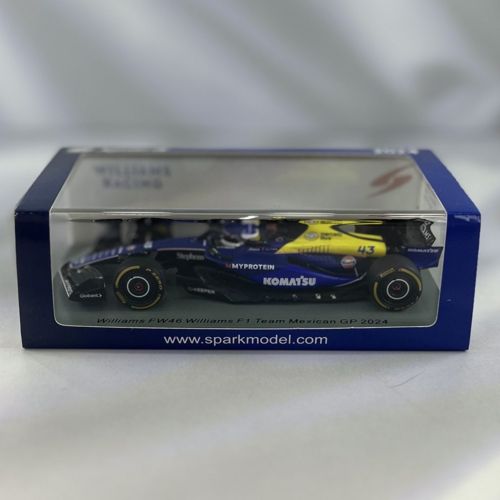 Williams FW46 #43 Franco Colapinto 2024 Caja Acrilica Spark 1:43 ...